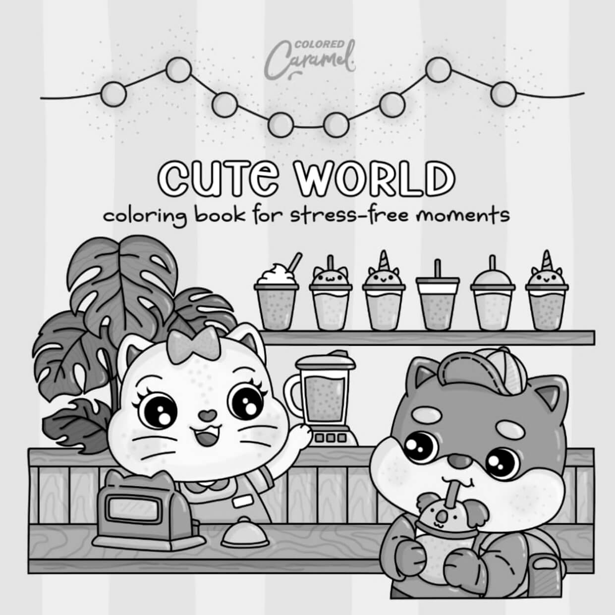 Imprimir Cute World para Colorir