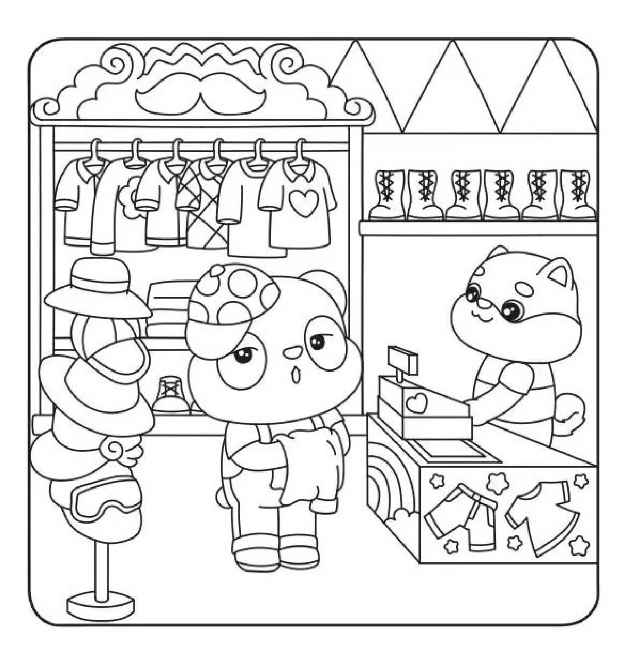 Cute World para Colorir e Imprimir