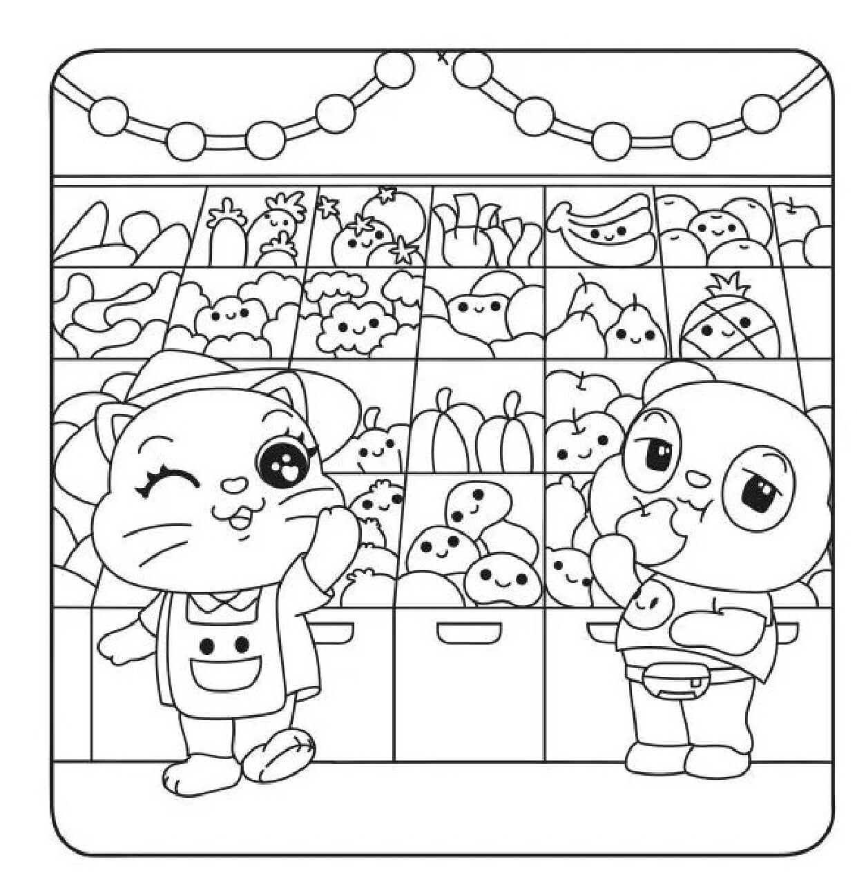 Imprimir Cute World para Colorir