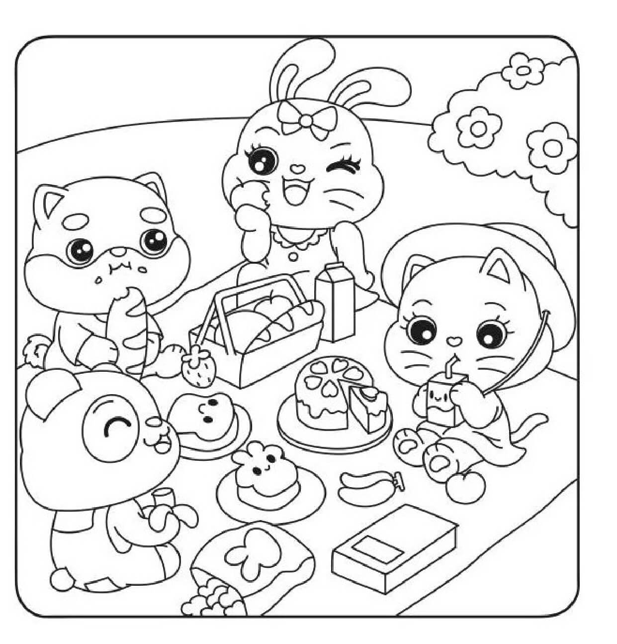 Imprimir Cute World para Colorir