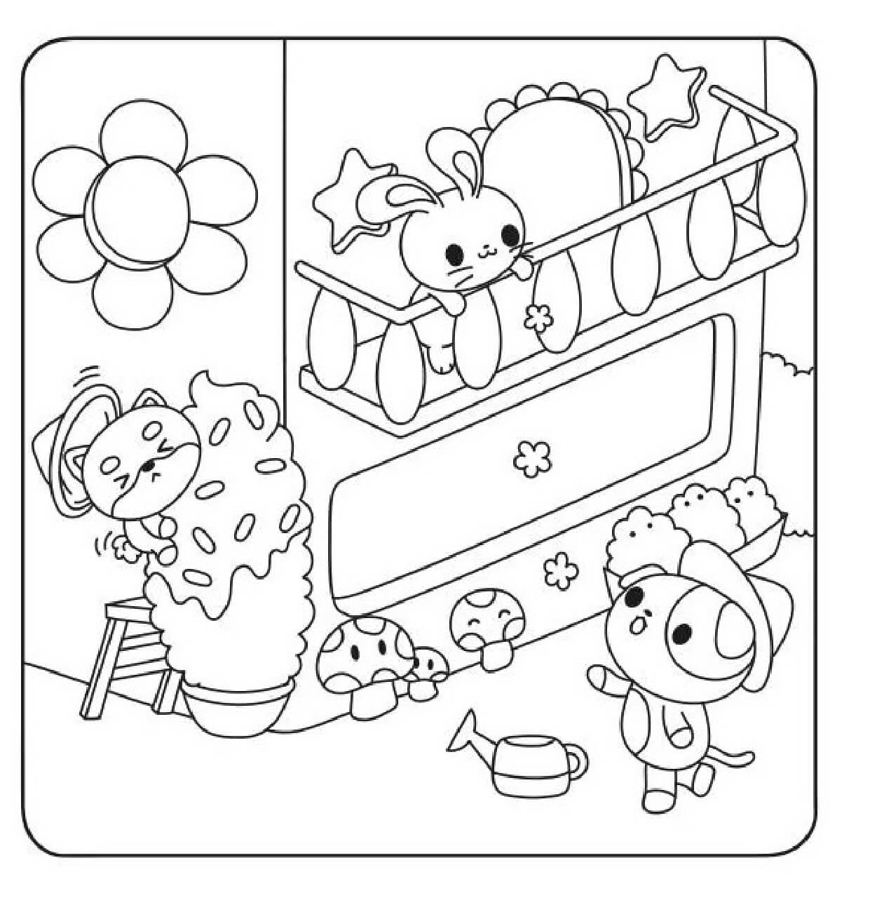 Cute World para Colorir e Imprimir
