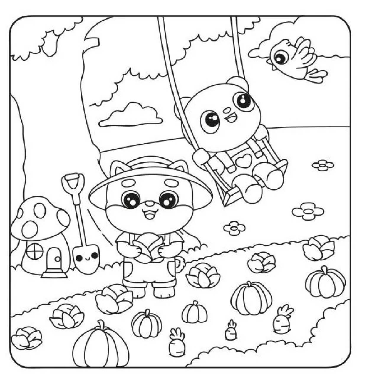 Imprimir Cute World para Colorir