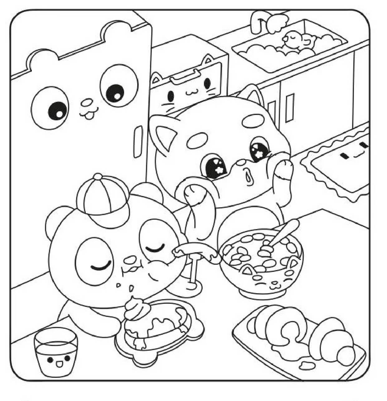 Imprimir Cute World para Colorir