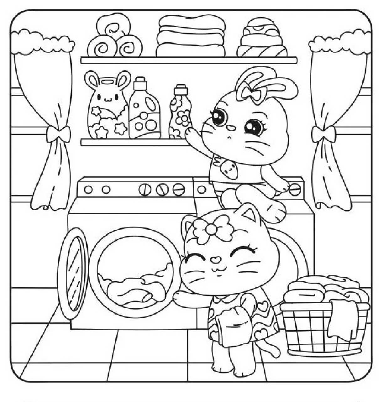 Imprimir Cute World para Colorir