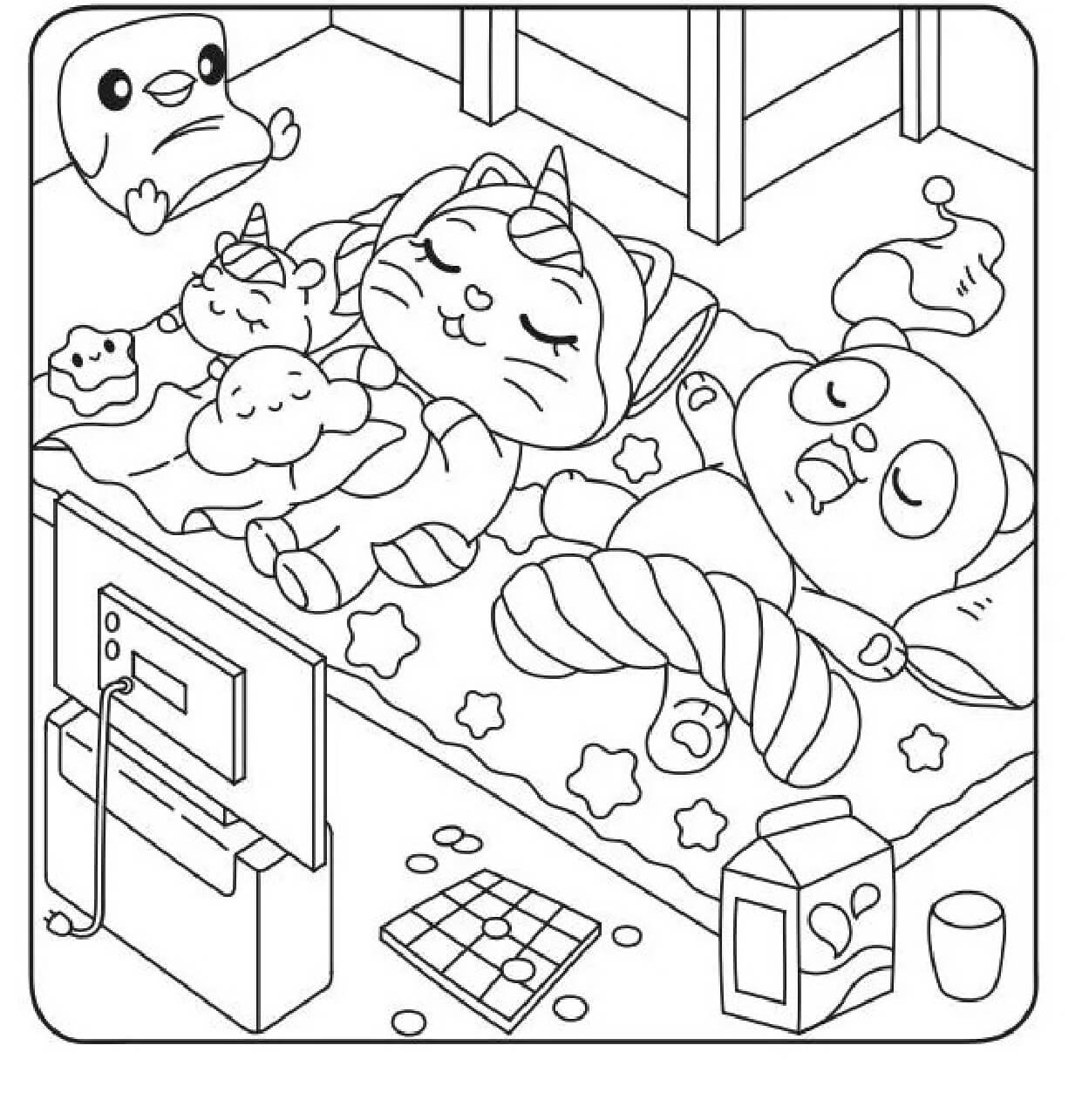 Imprimir Cute World para Colorir