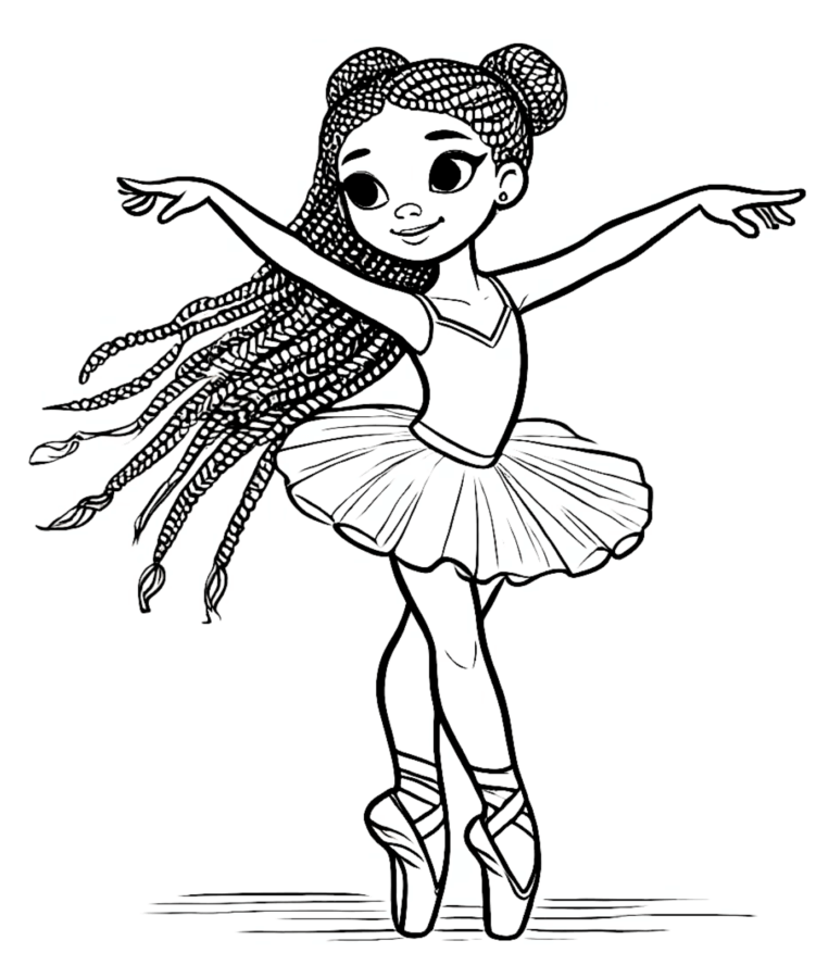 Imprimir Bailarina para Colorir