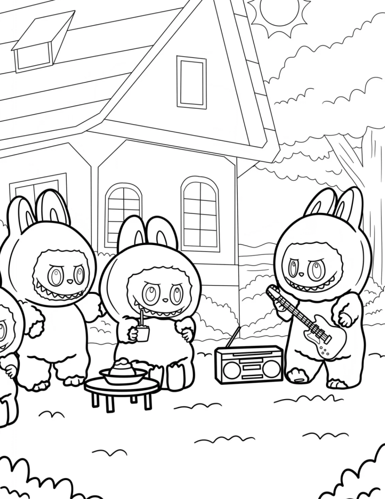 Imprimir Labubu para Colorir