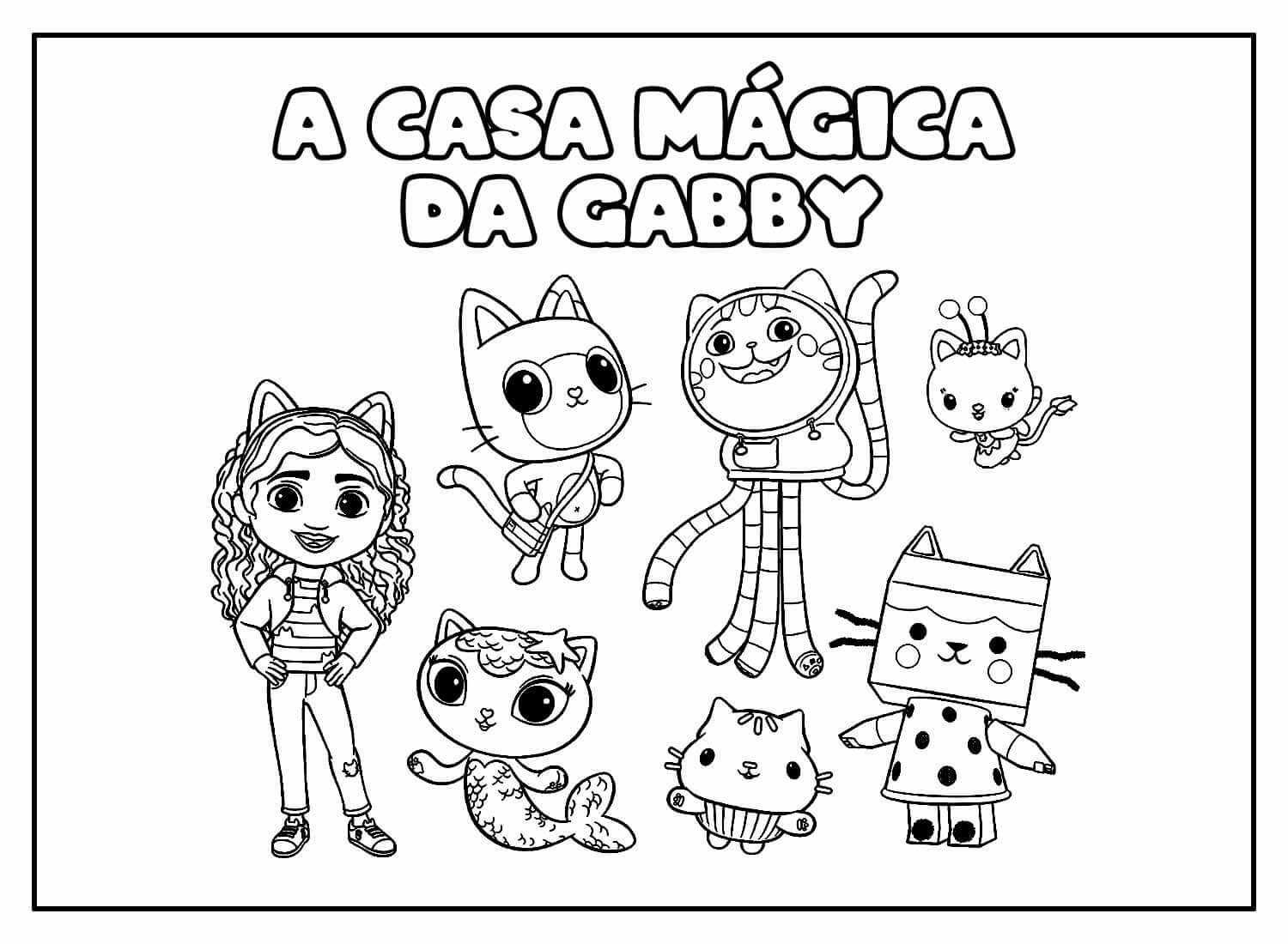 Desenhos de A Casa Mágica da Gabby para Imprimir e Colorir