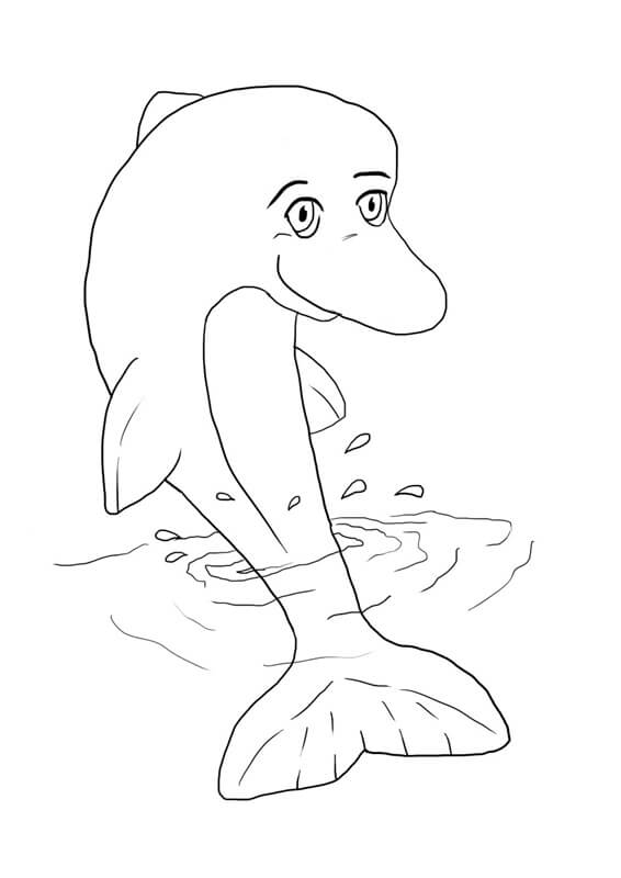 Imprimir Boto-cor-de-rosa para Colorir