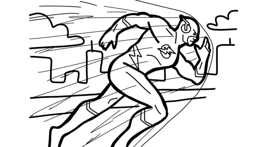 Desenho De Flash Gordon Para Colorir Original Flash Gordon Pencil
