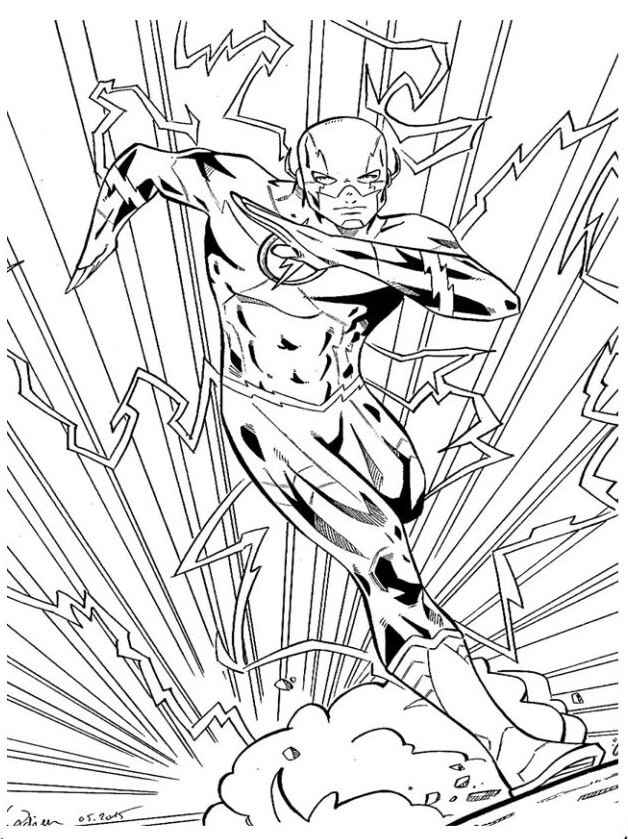 Flash para Colorir e Imprimir