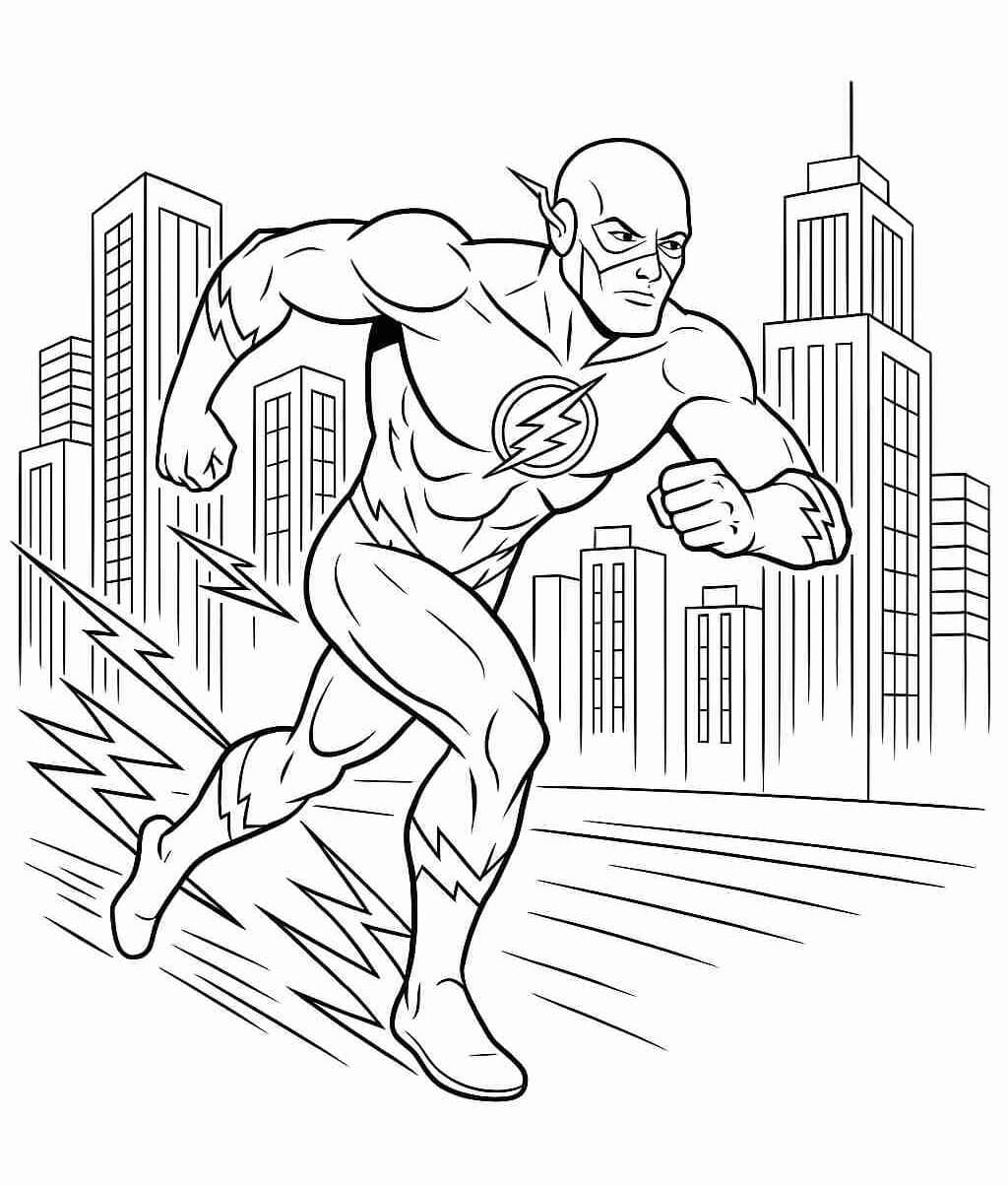 Flash para Colorir e Imprimir