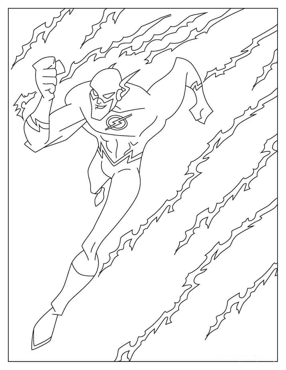 Flash para Colorir e Imprimir