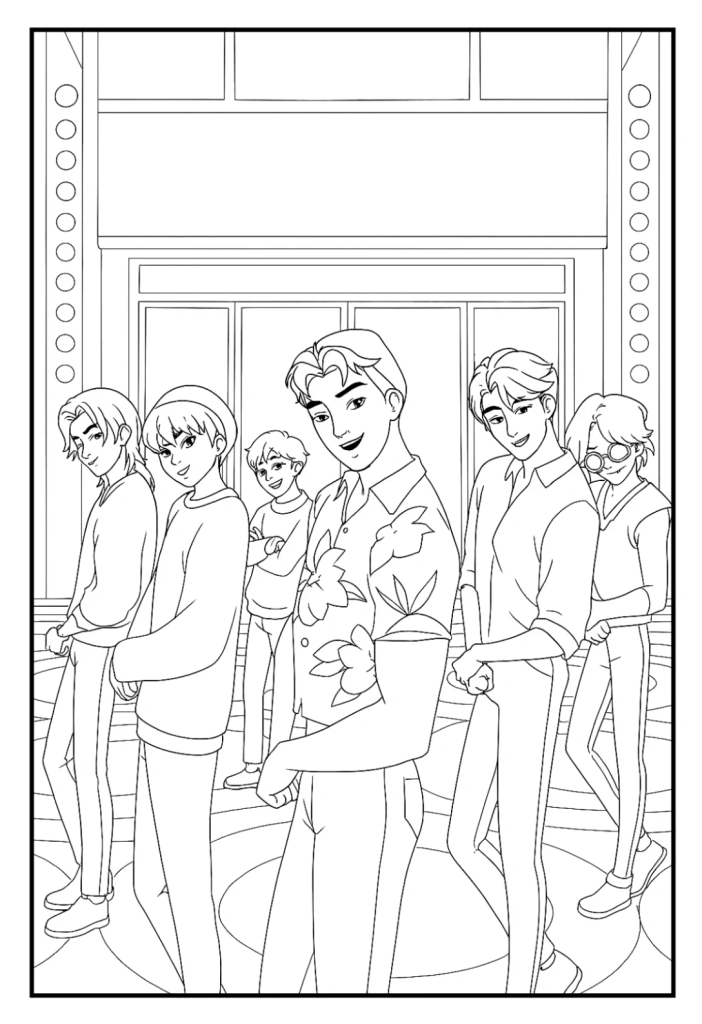 Guerreiras do K-Pop para Colorir e Imprimir