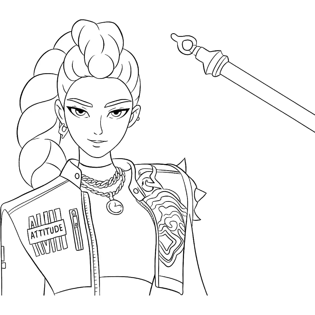 Imprimir Guerreiras do K-Pop para Colorir