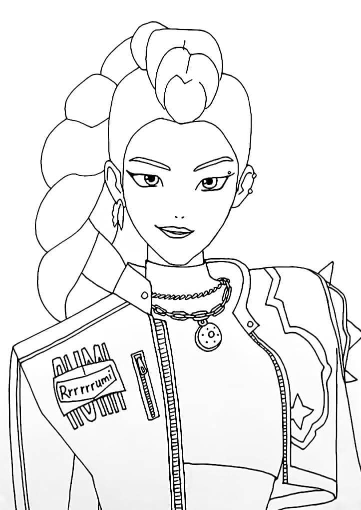 Imprimir Guerreiras do K-Pop para Colorir