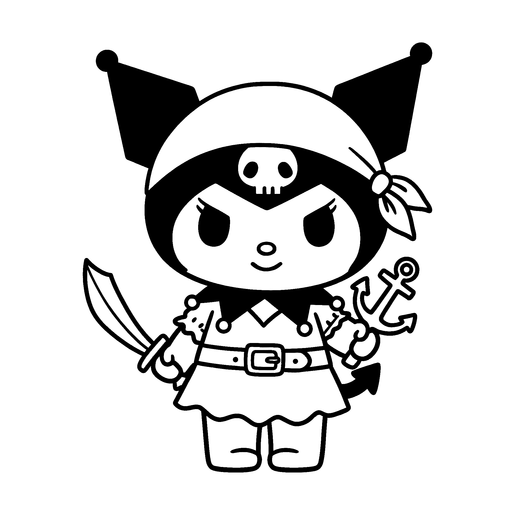 Kuromi para Colorir e Imprimir