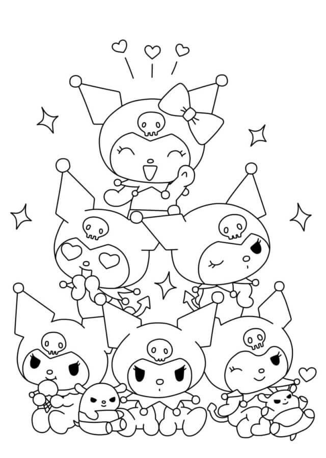 Imprimir Kuromi para Colorir