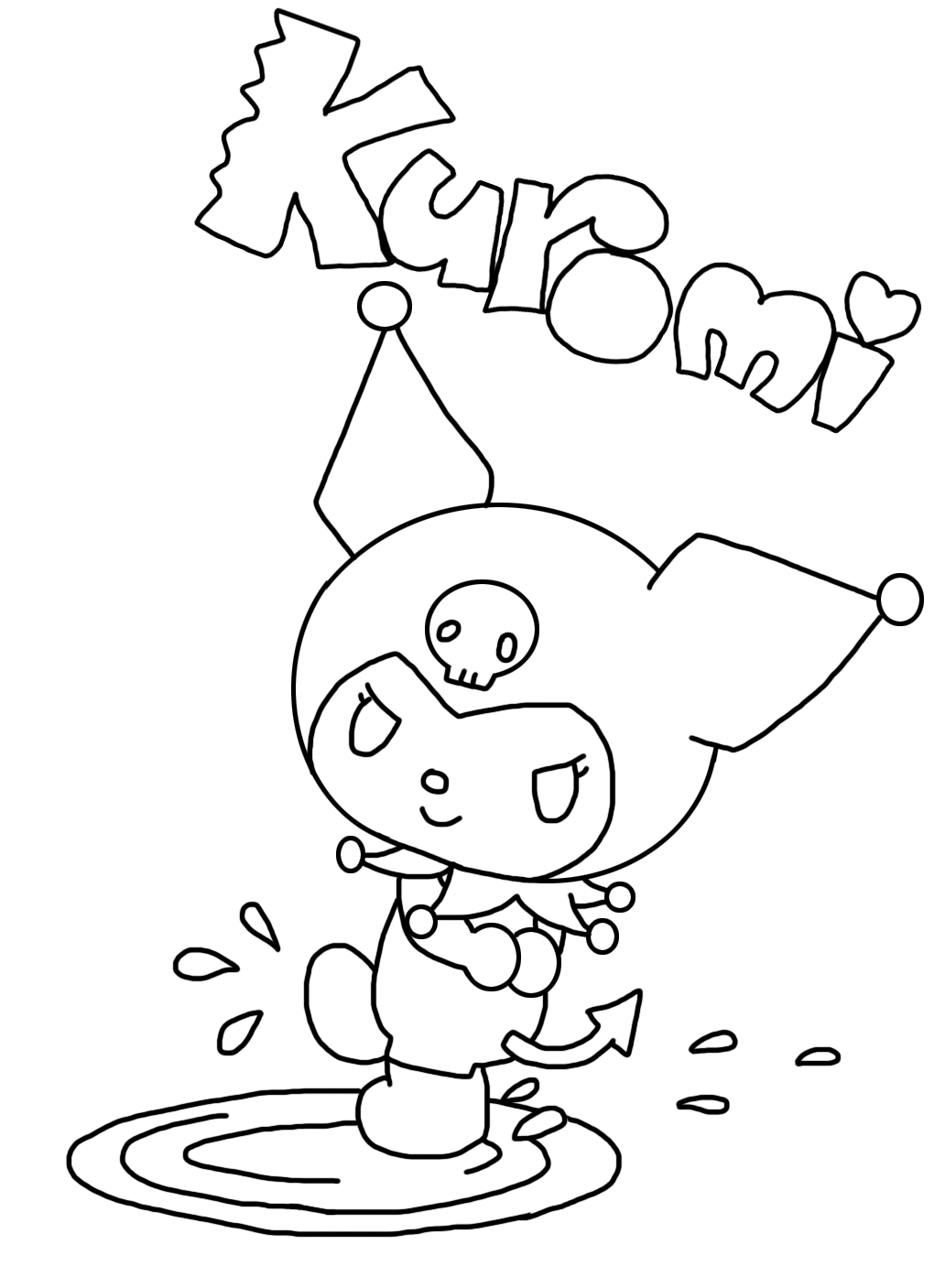 Kuromi para Colorir e Imprimir