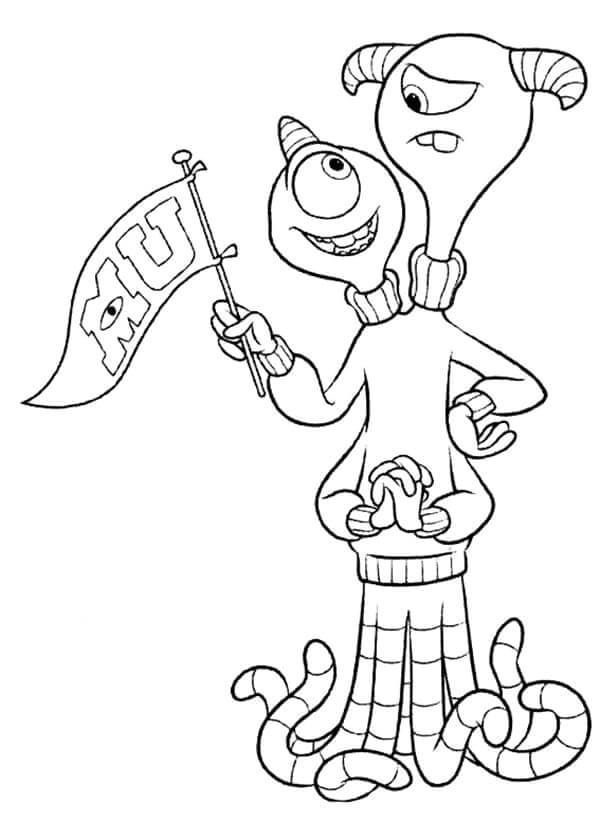 Imprimir Monstros S.A. para Colorir