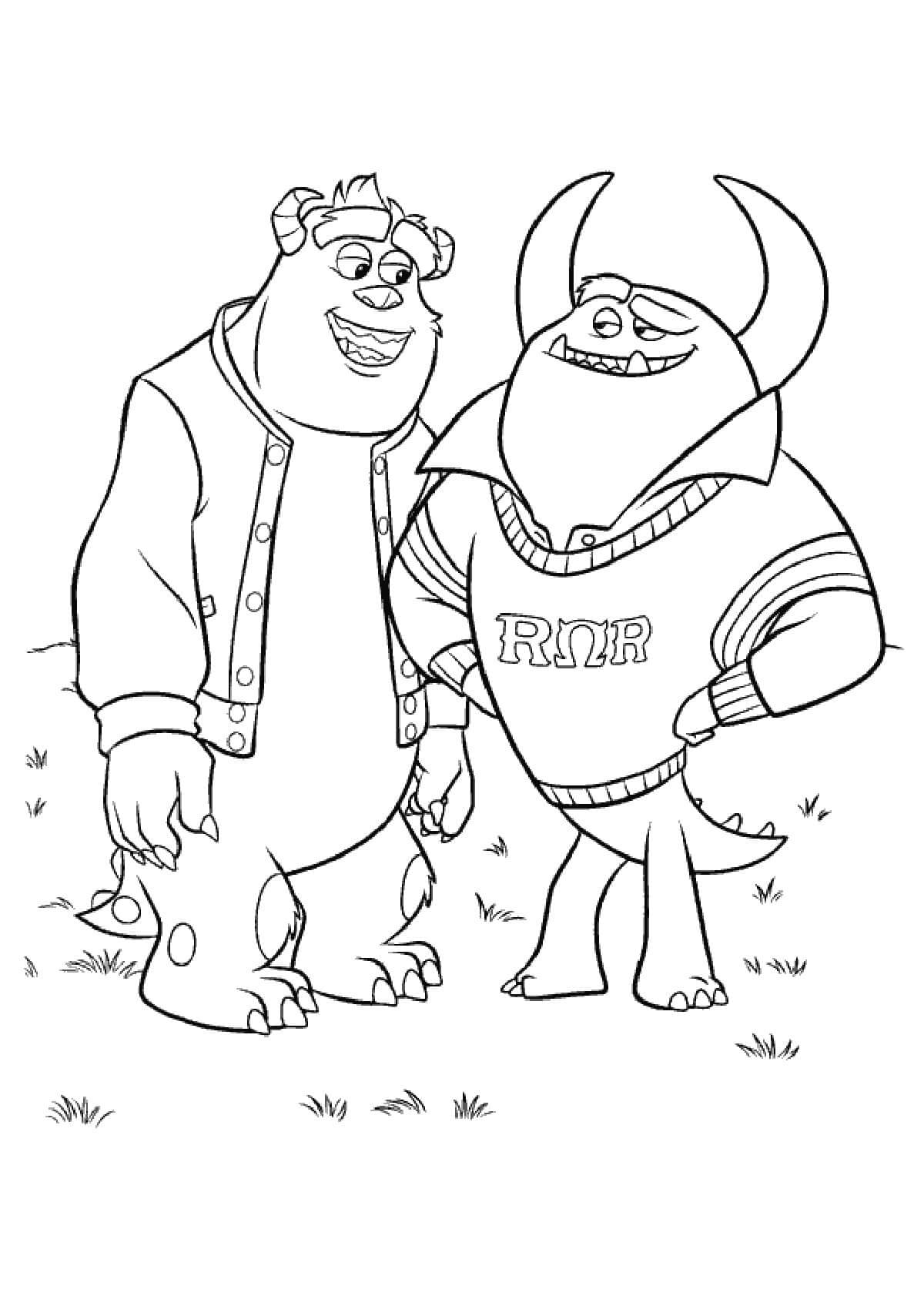 Imprimir Monstros S.A. para Colorir