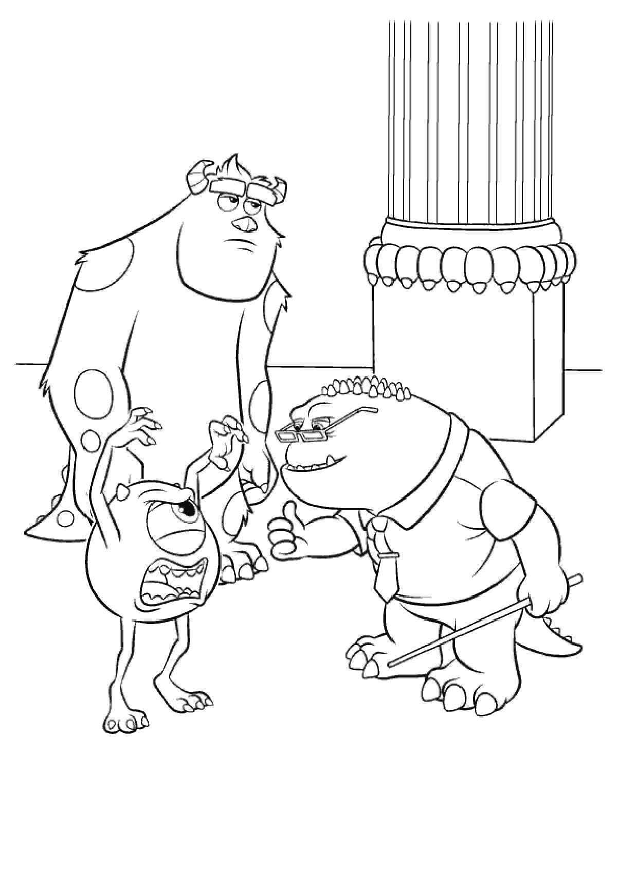 Imprimir Monstros S.A. para Colorir