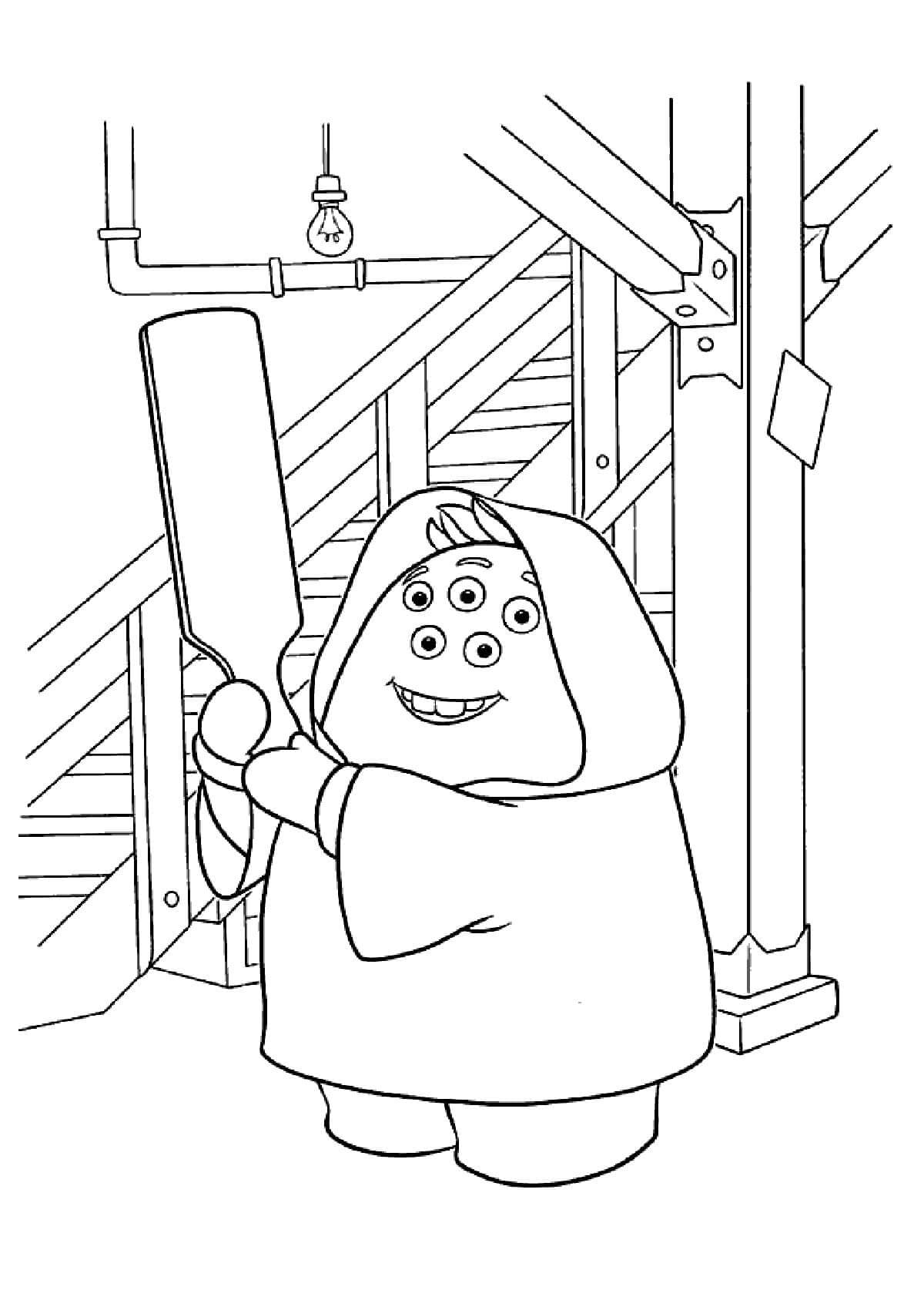 Imprimir Monstros S.A. para Colorir