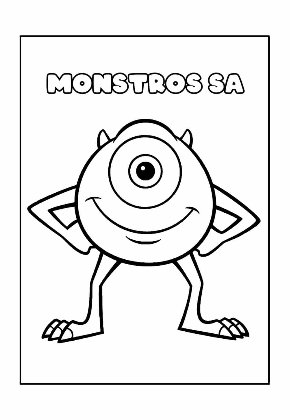 Imprimir Monstros S.A. para Colorir
