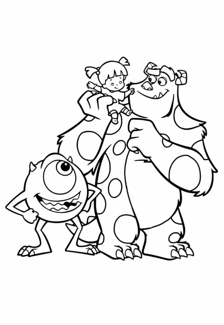 Imprimir Monstros S.A. para Colorir