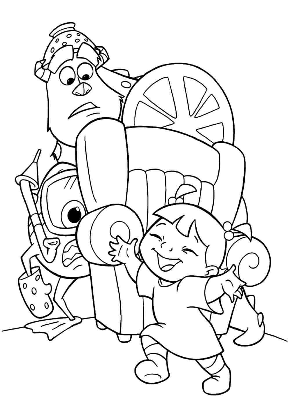 Imprimir Monstros S.A. para Colorir