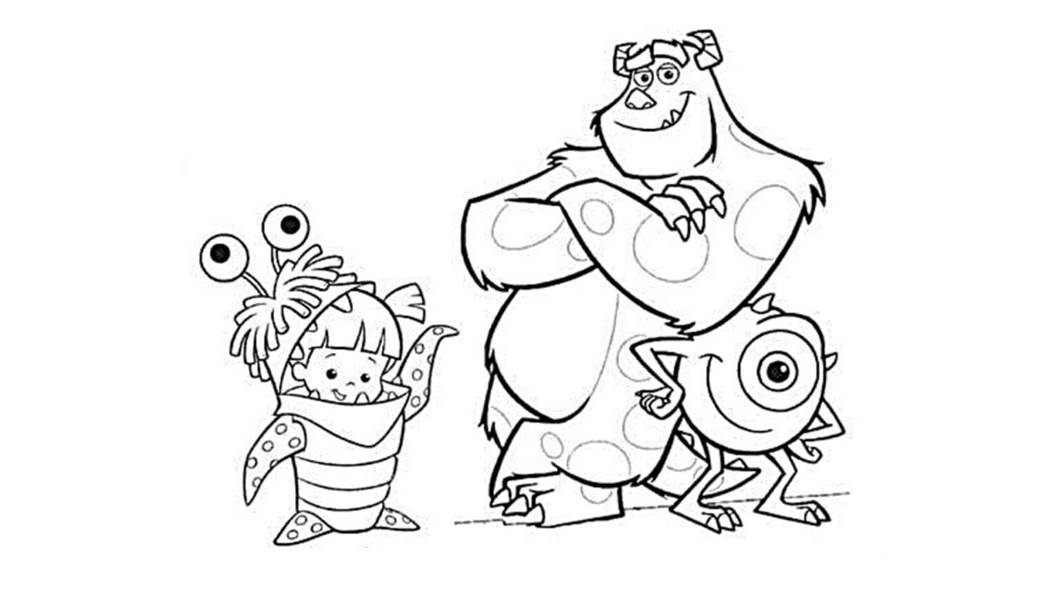 Imprimir Monstros S.A. para Colorir