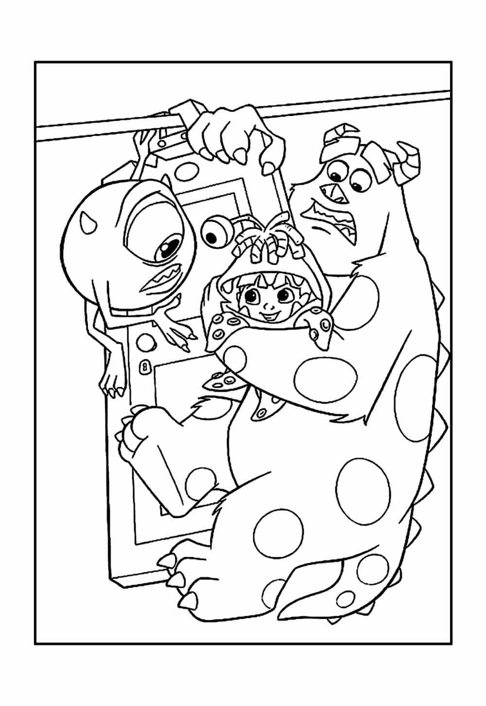 Imprimir Monstros S.A. para Colorir