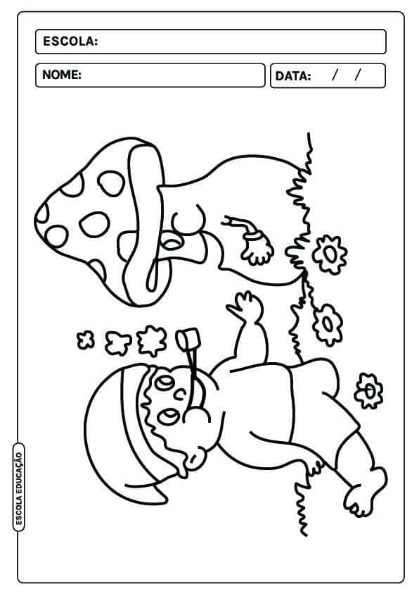 Imprimir Saci-Pererê para Colorir