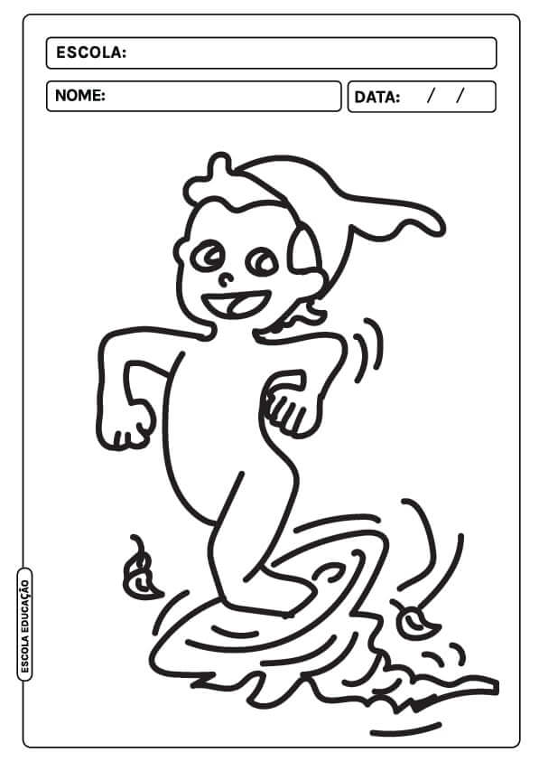 Imprimir Saci-Pererê para Colorir