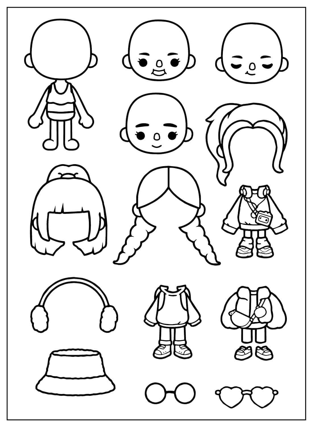 Imprimir Toca Boca World para Colorir