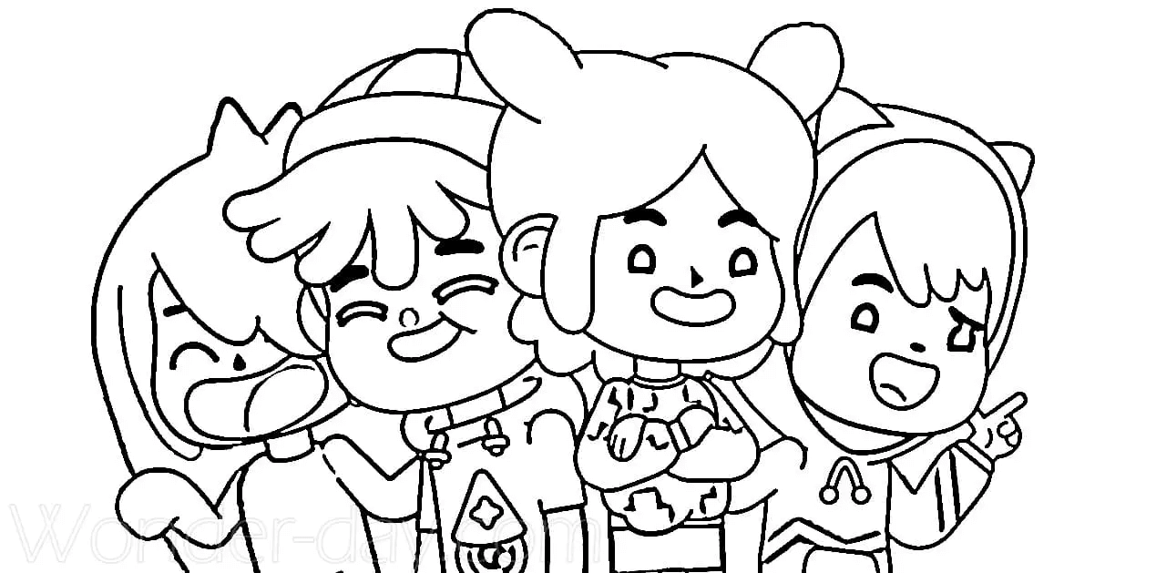 Toca Boca World para Colorir e Imprimir