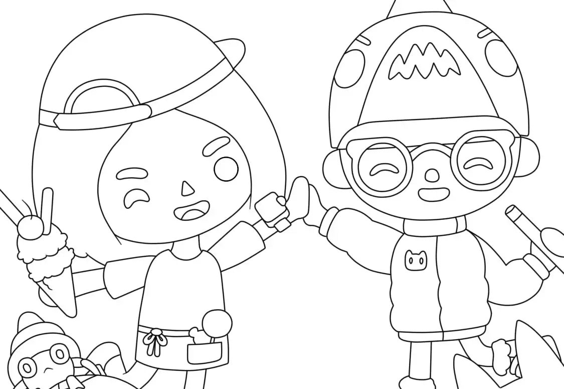 Toca Boca World para Colorir e Imprimir