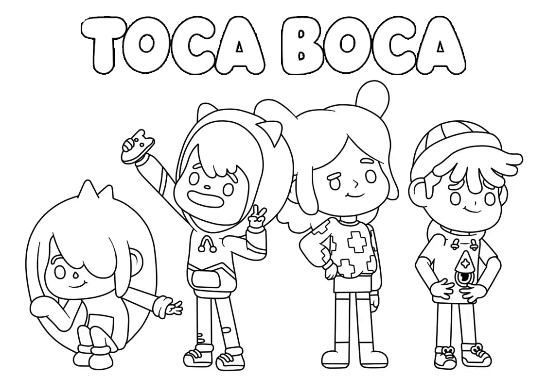 Toca Boca World para Colorir e Imprimir