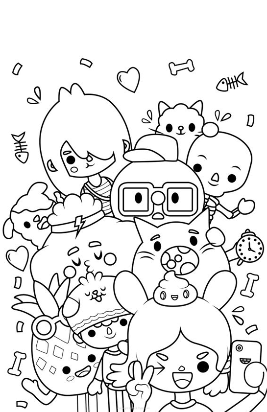 Toca Boca World para Colorir e Imprimir