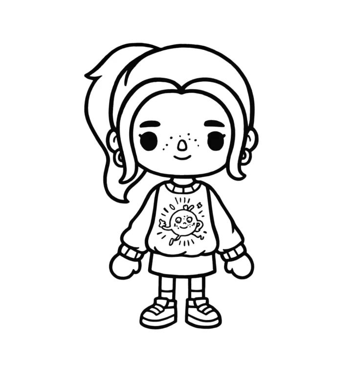 Desenhos de Toca Boca World para Colorir e Imprimir