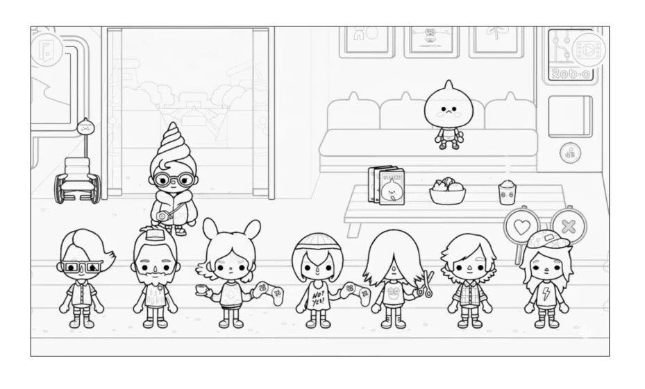Toca Boca World para Colorir e Imprimir