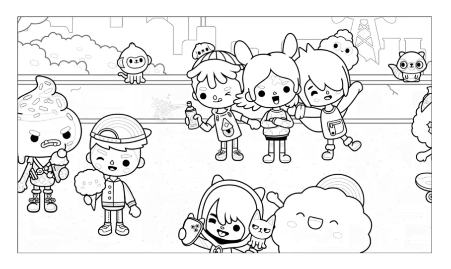 Toca Boca World para Colorir e Imprimir
