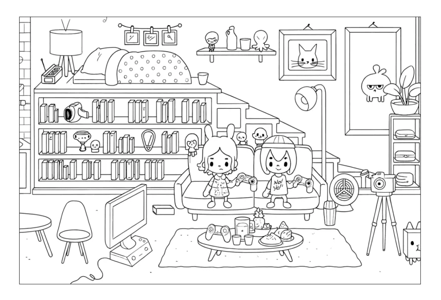 Toca Boca World para Colorir e Imprimir