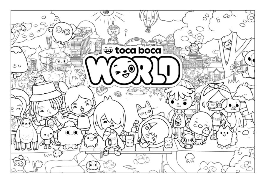 Toca Boca World para Colorir e Imprimir