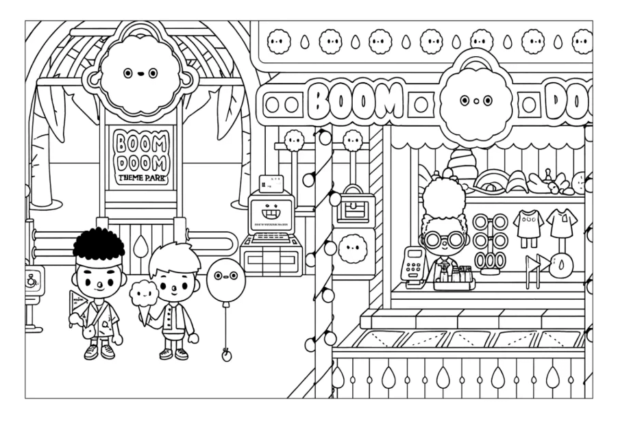 Toca Boca World para Colorir e Imprimir