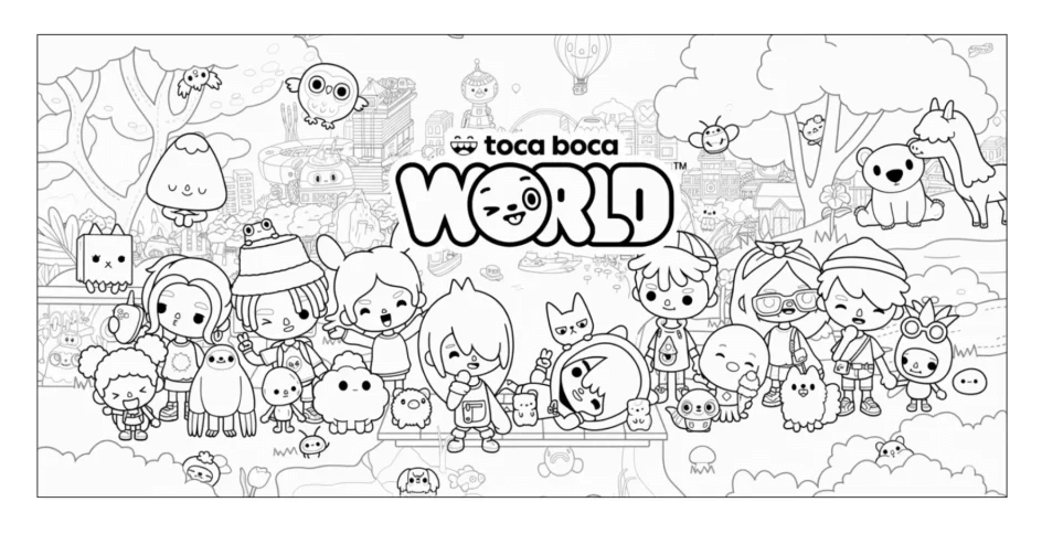 Toca Boca World para Colorir e Imprimir