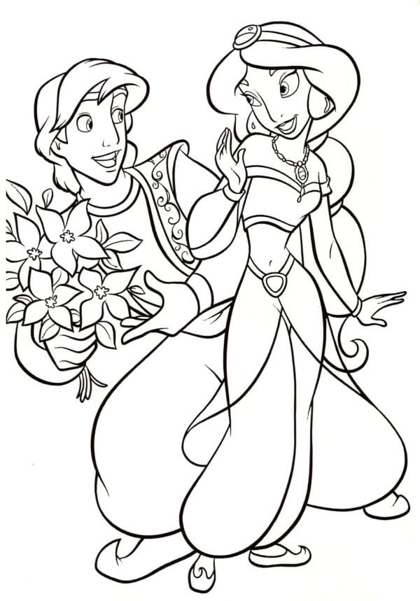 Aladdin para Colorir e Imprimir