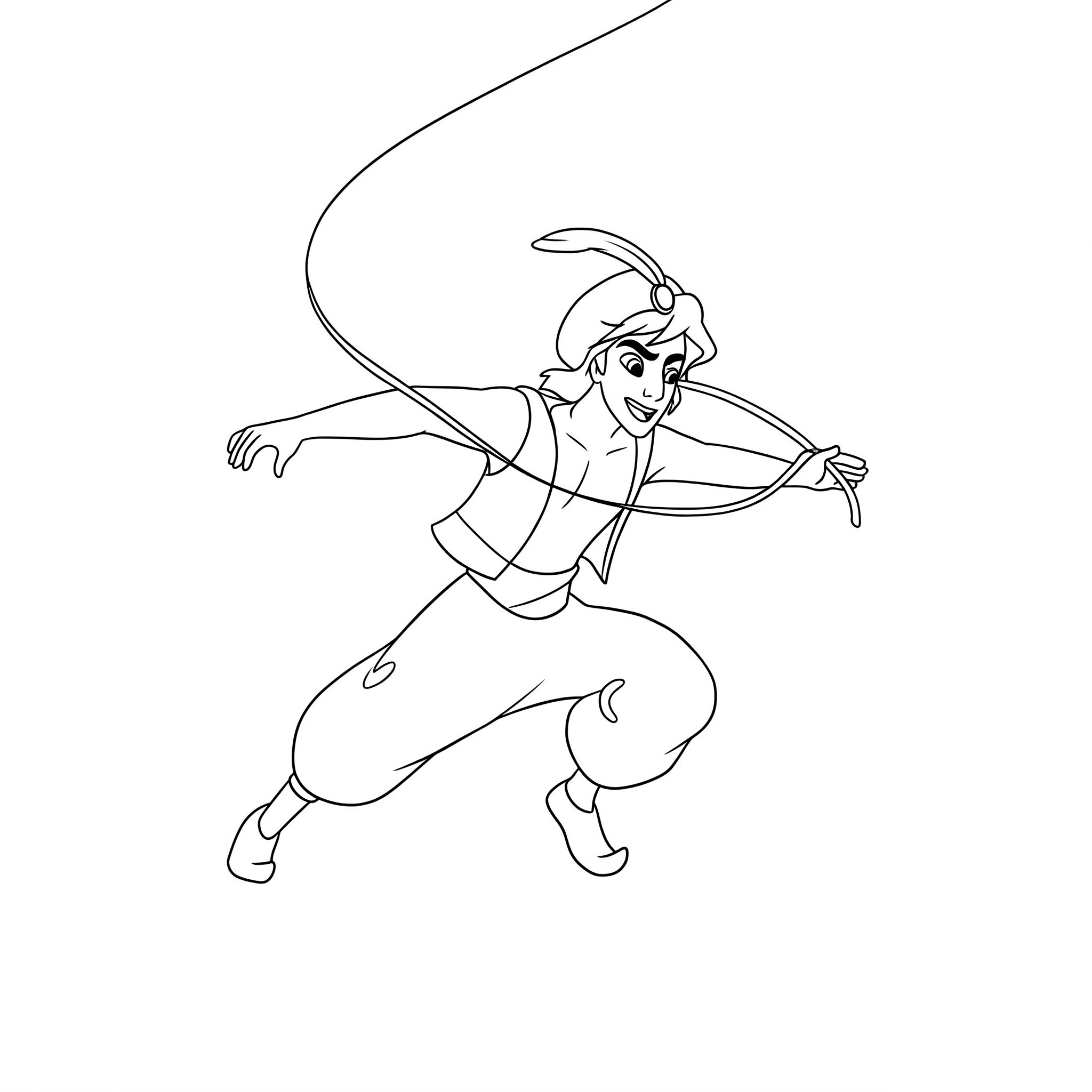 Aladdin para Colorir e Imprimir