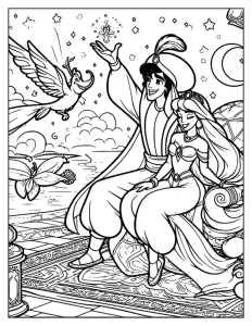 Aladdin para Colorir e Imprimir