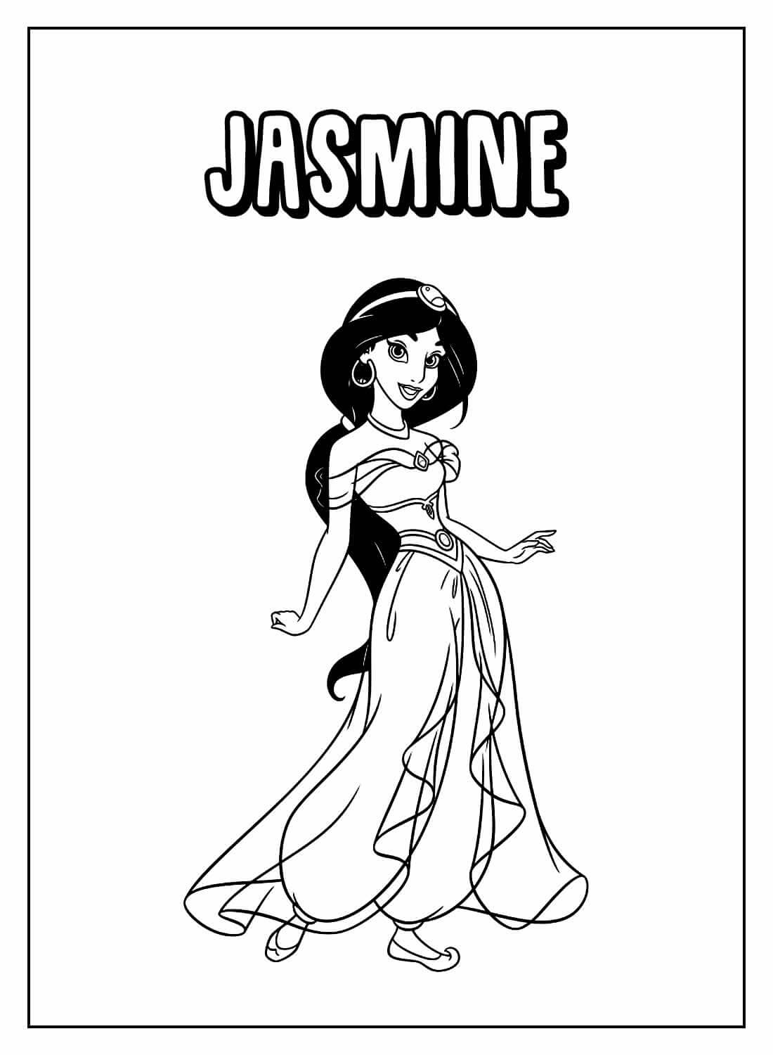 Imprimir Jasmine para Colorir